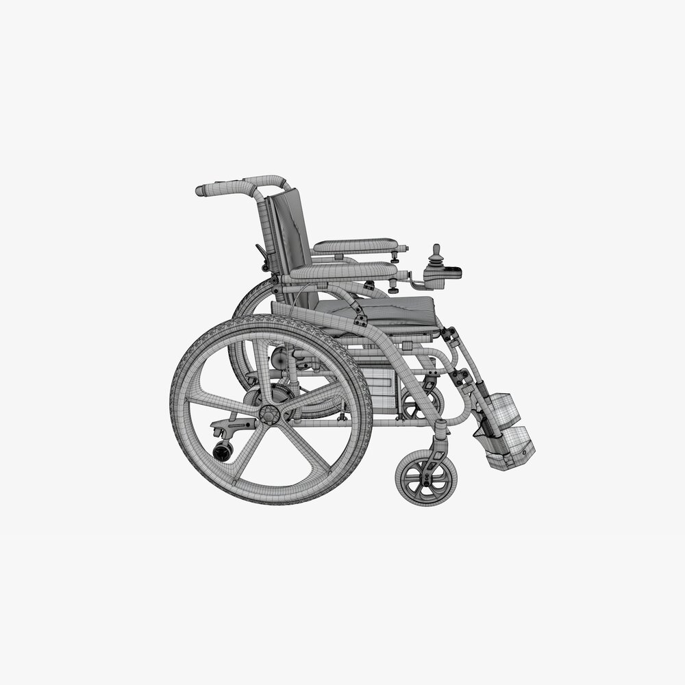 Hybrid Manual And Power Wheelchair 3D model - Download Medical ...