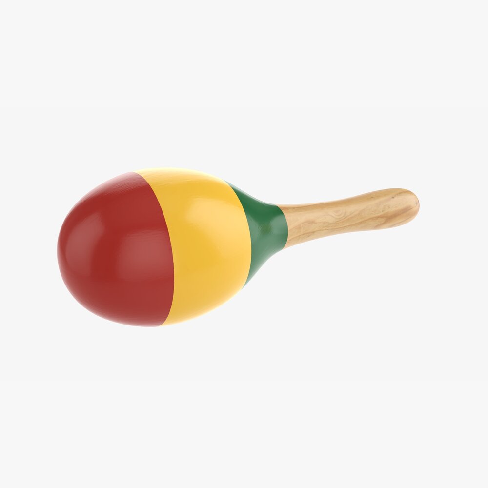 Maracas Musical Instrument 3D model - Download Musical Instruments on ...