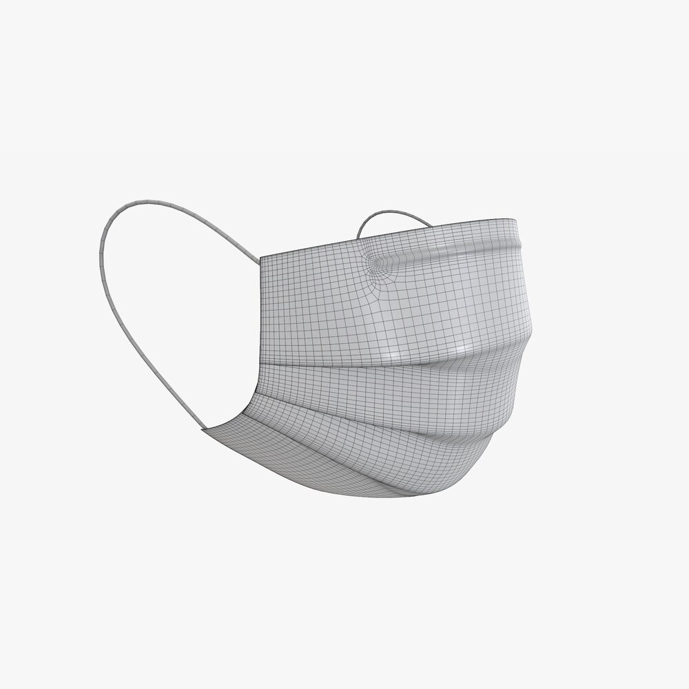 Medical Surgical Mask On Face 3D model - Download Medical Equipment on ...