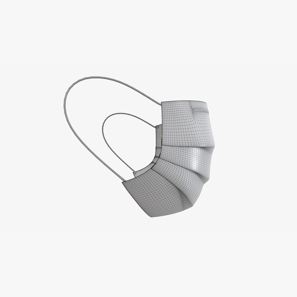 Medical Surgical Mask On Face 3D model - Download Medical Equipment on ...