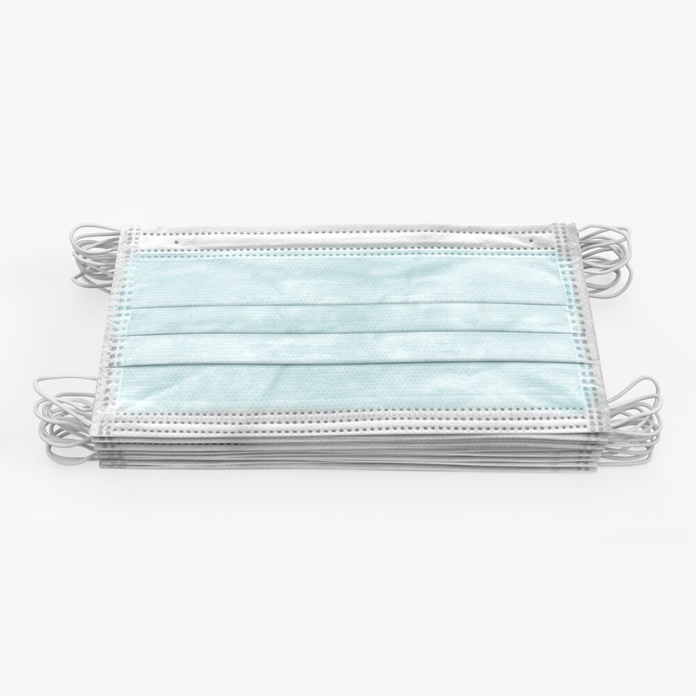 Medical Surgical Mask Pack 3D model - Download Medical Equipment on ...