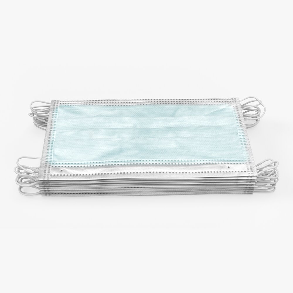 Medical Surgical Mask Pack 3D model - Download Medical Equipment on ...