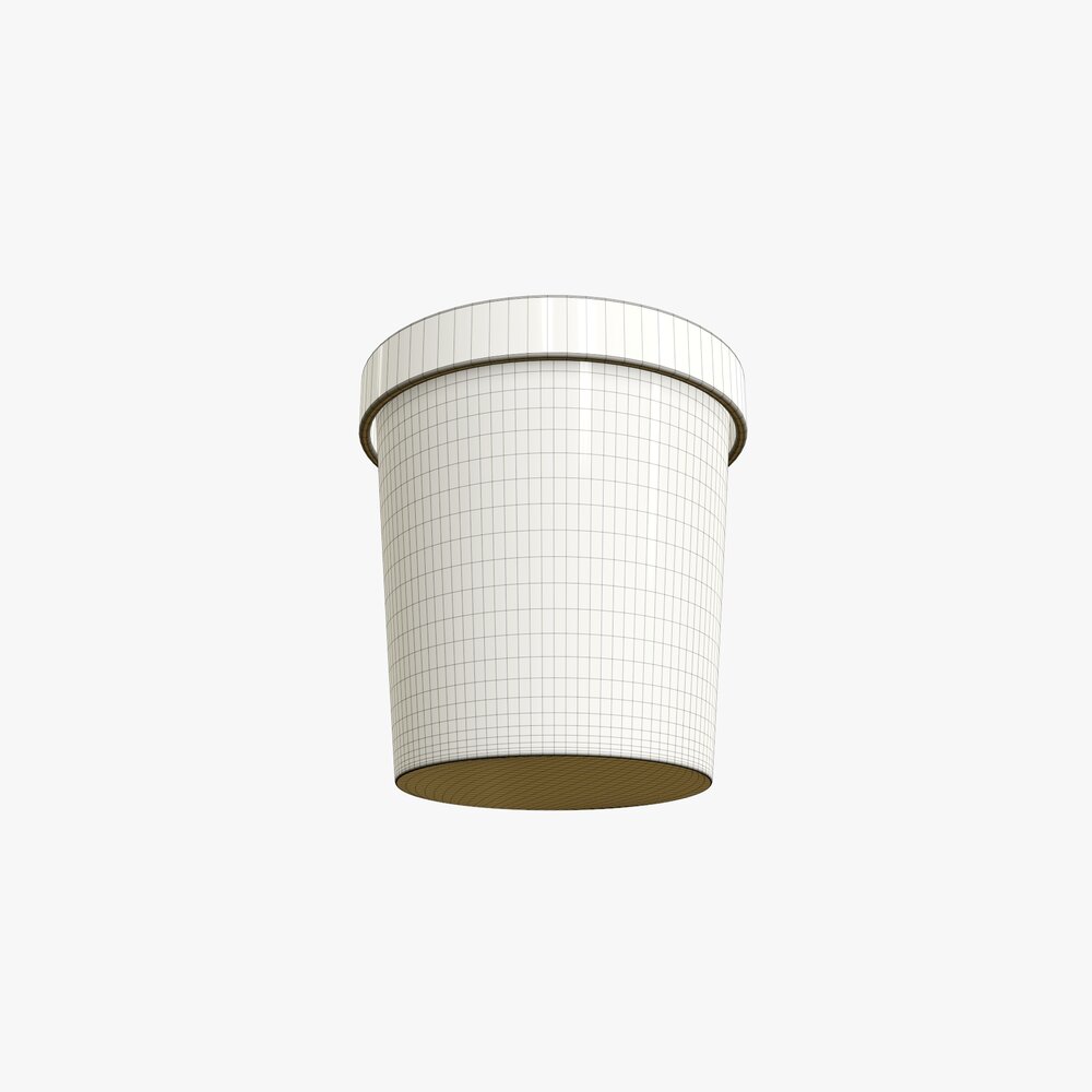 Cylindrical Paper Container with Lid 3D model - Download Mockup on ...