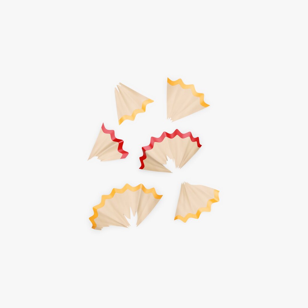 Pencil Sharpening Chips Modelo 3D - Descargar Papelería on 3DModels.org