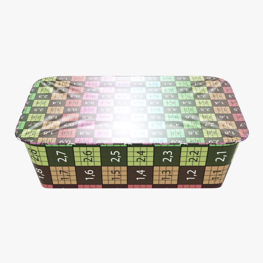Plastic Food Container Box Tray With Foil Mockup 02 3D model - Download ...