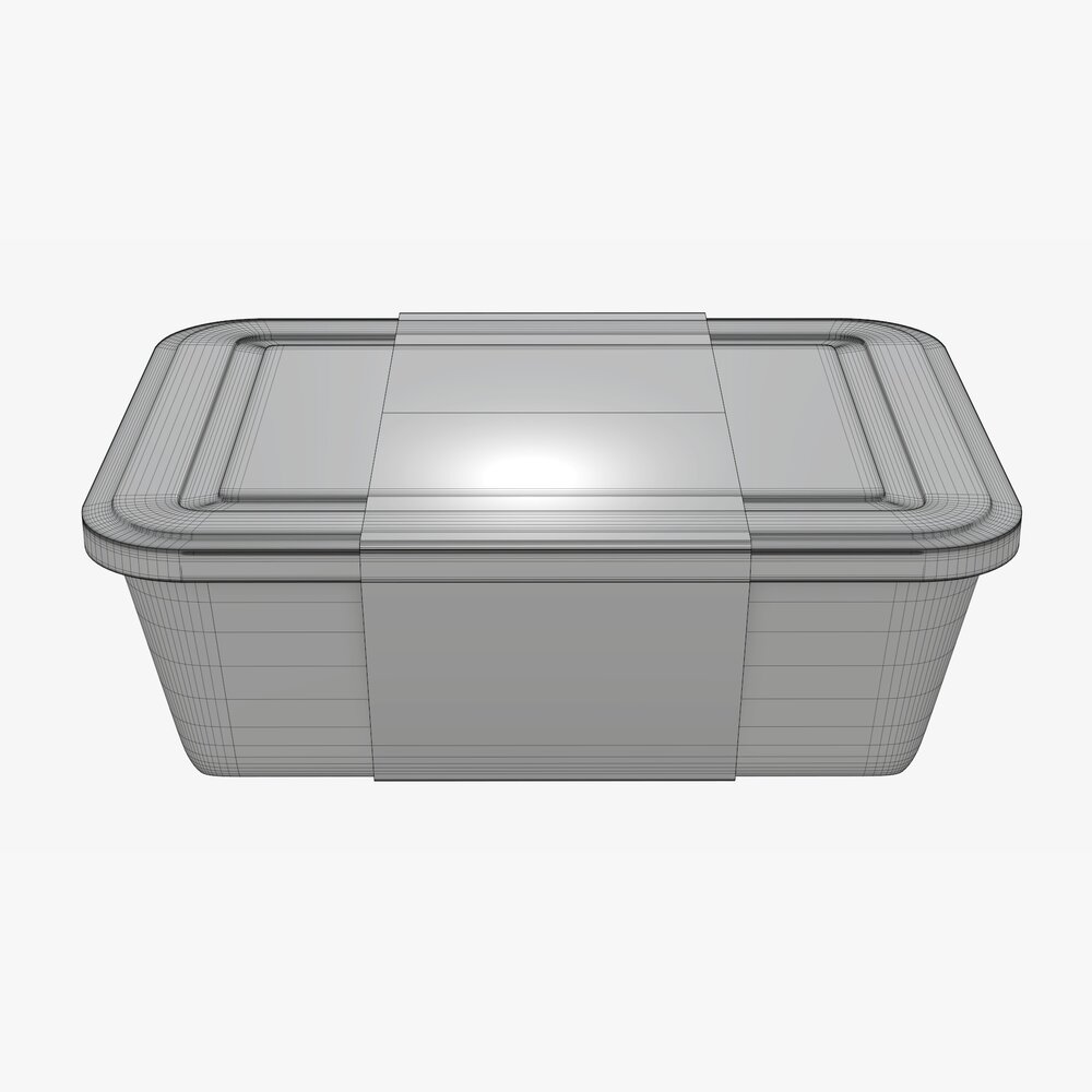 Plastic Food Container Box Tray With Label Mockup 06 3D model ...