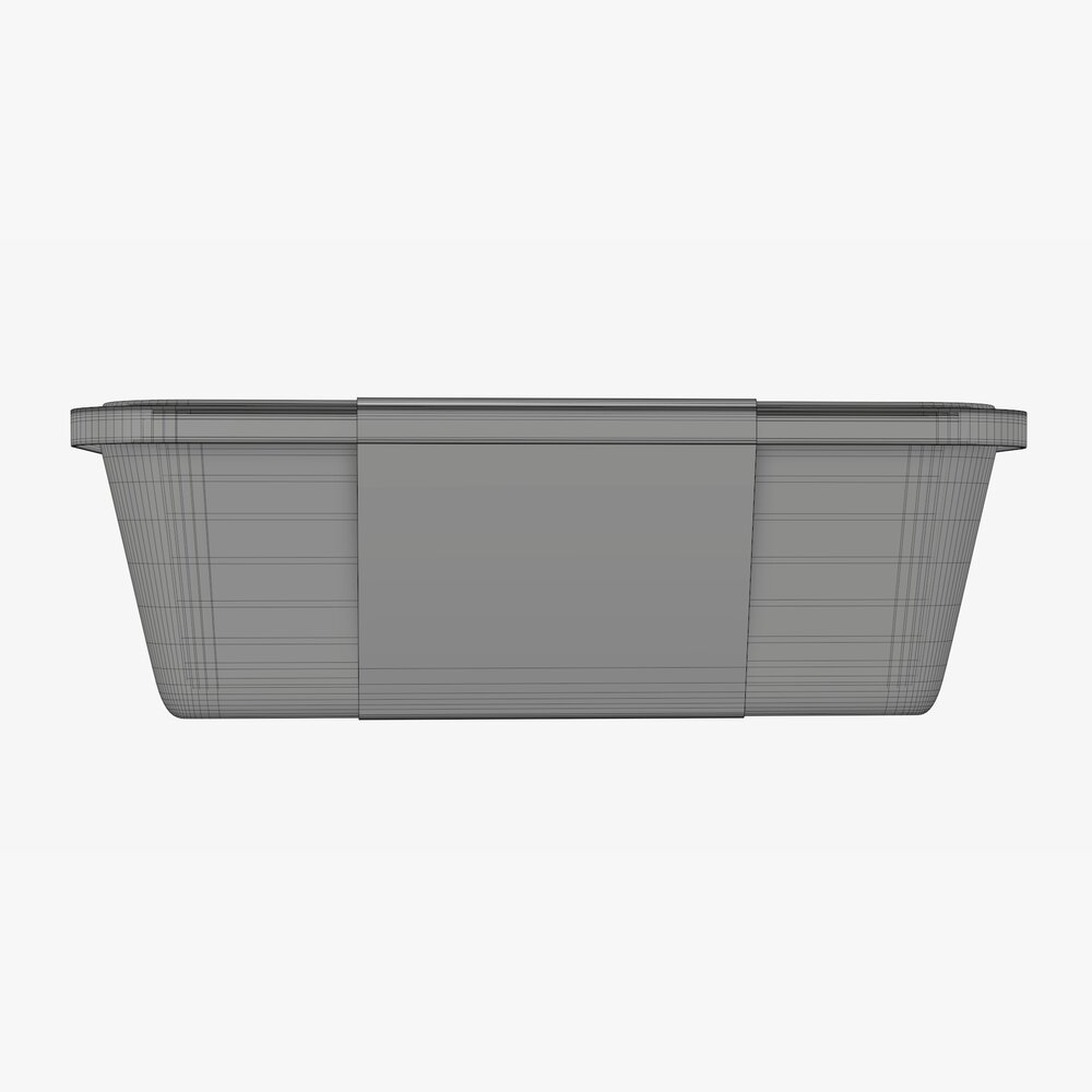 Plastic Food Container Box Tray With Label Mockup 06 3D model ...