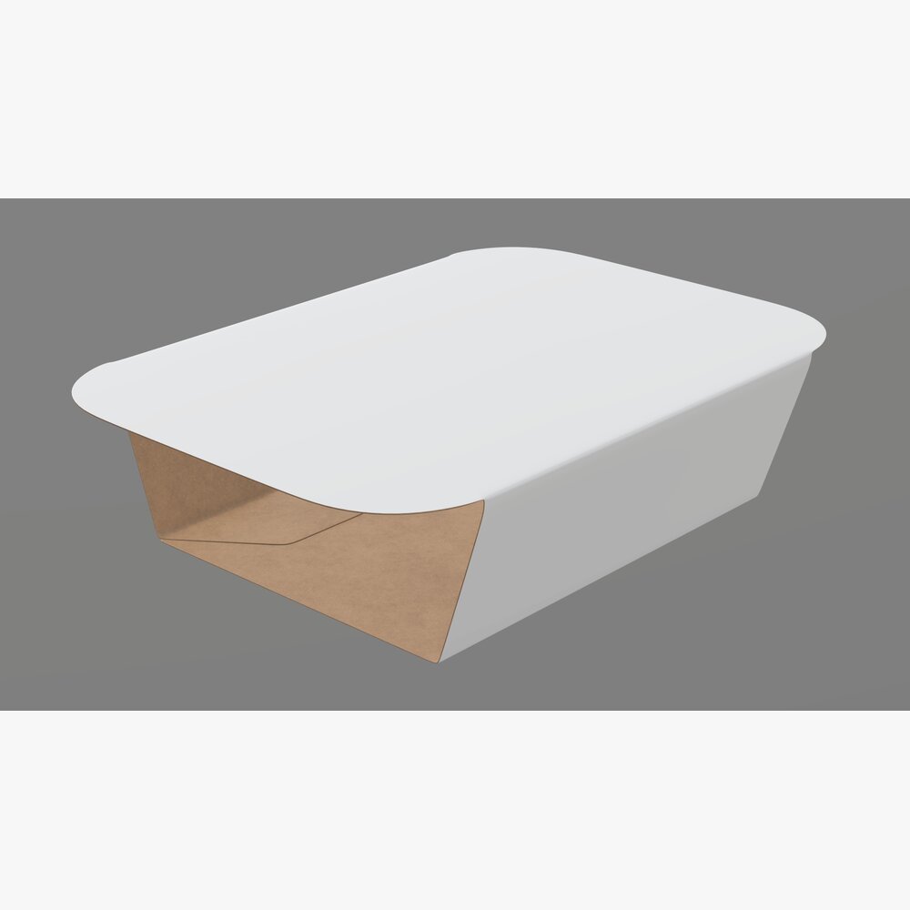 Plastic Food Container Box Tray With Label Mockup 16 3D model ...
