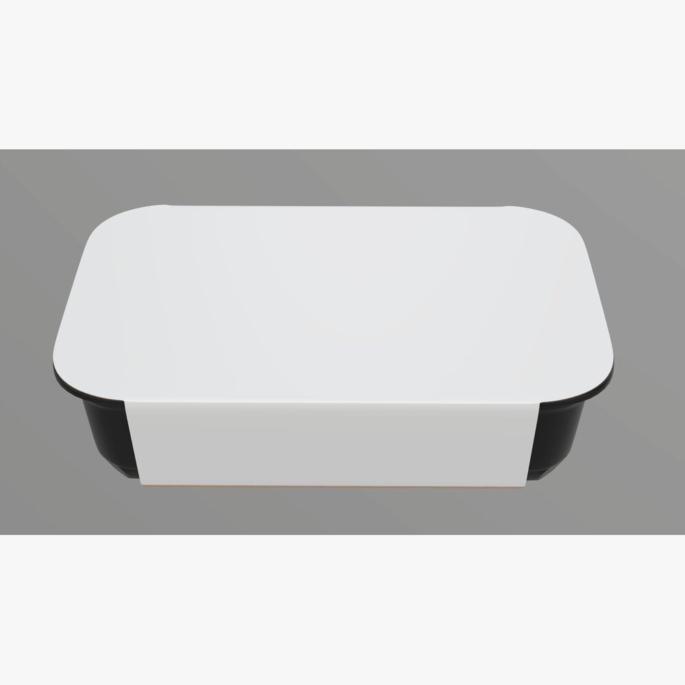 Plastic Food Container Box Tray With Label Mockup 16 3D model ...