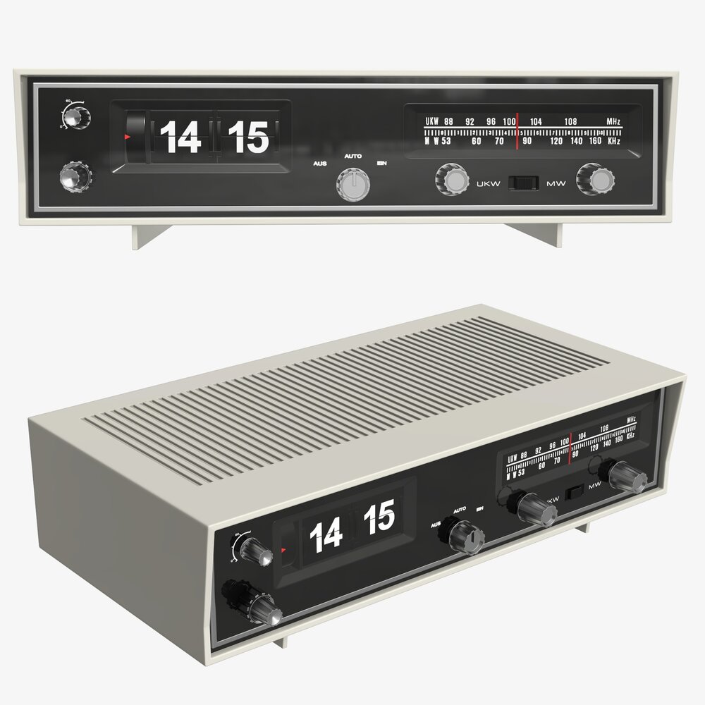 Radio Alarm Clock 3D model - Download Audio Devices on 3DModels.org