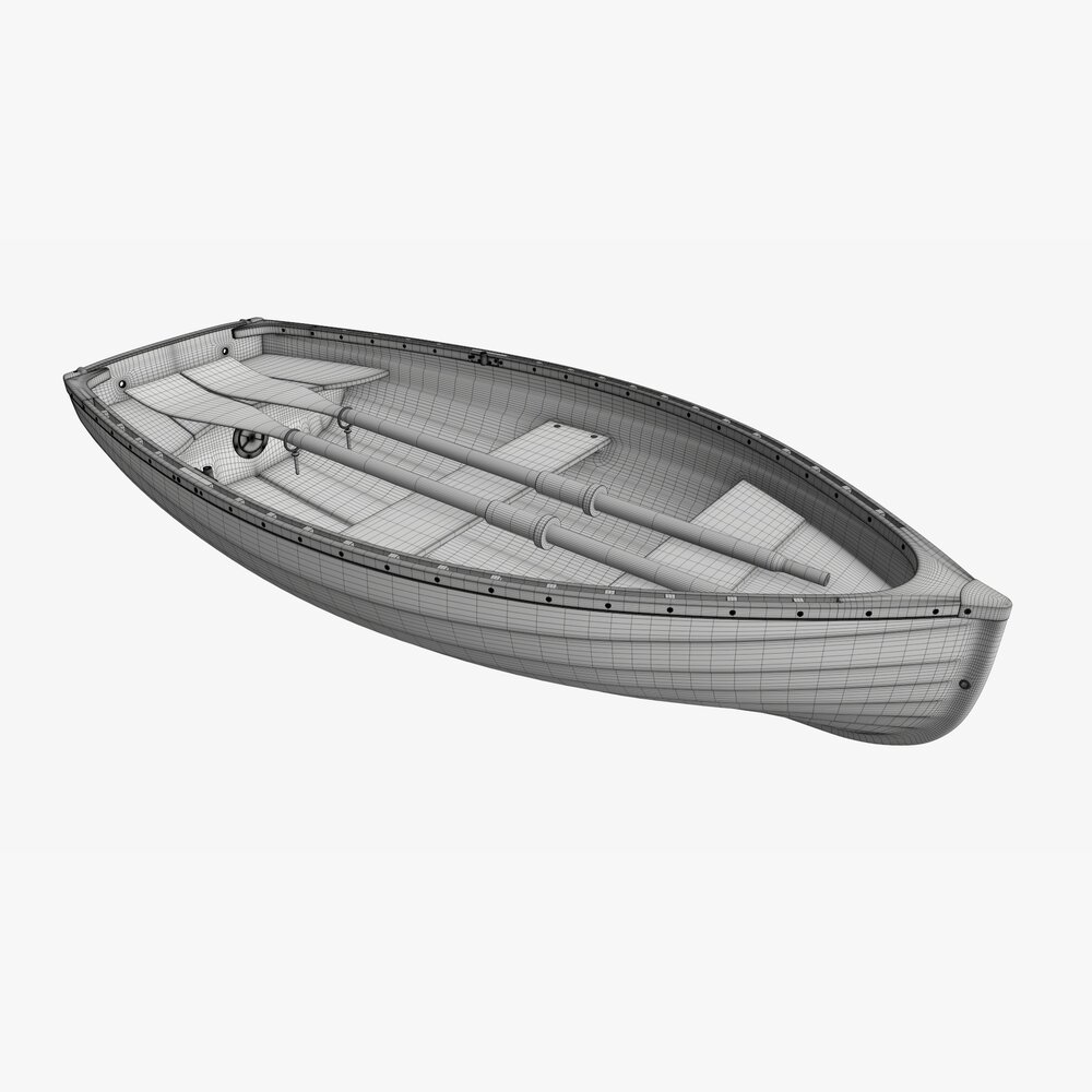 Rowing Boat Traditional 03 V1 3D model - Download Rowboat on 3DModels.org