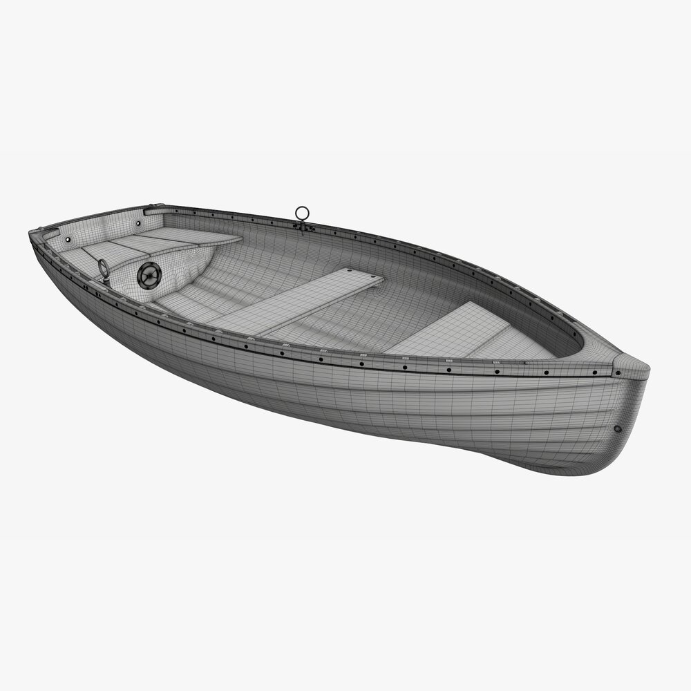 Rowing Boat Traditional 03 V2 3D model - Download Rowboat on 3DModels.org