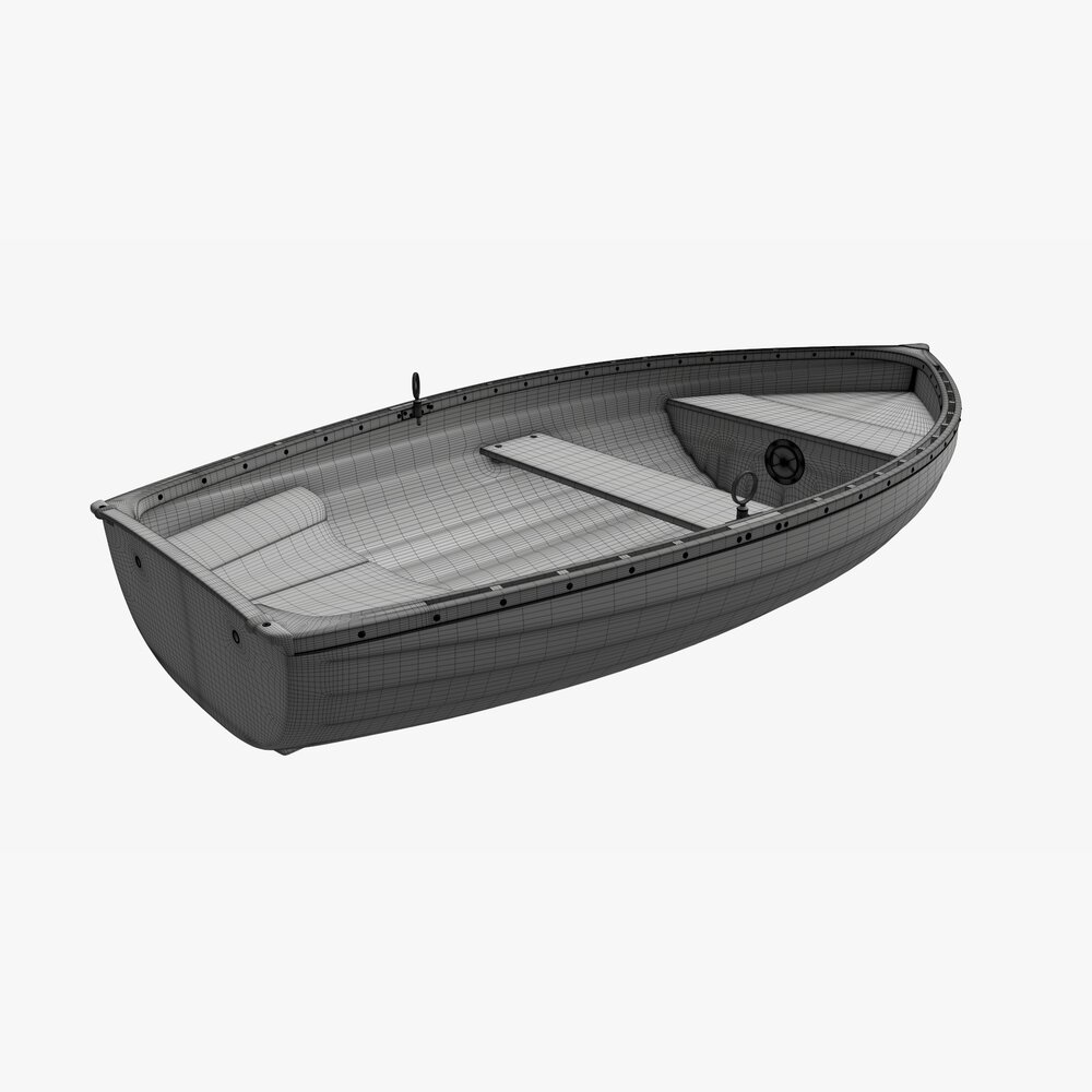 Rowing Boat Traditional 03 V2 3D model - Download Rowboat on 3DModels.org