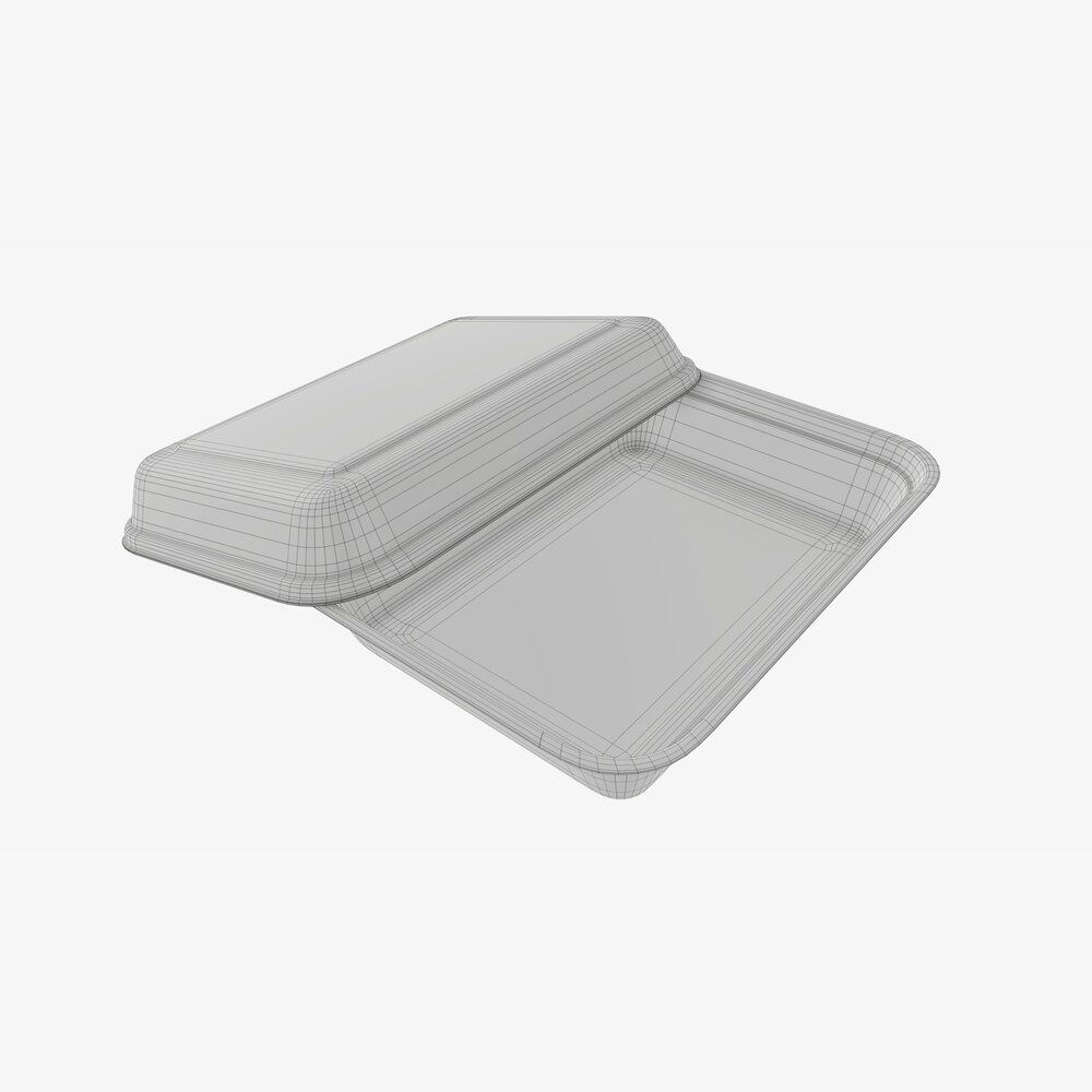 Take-out Lunch Polystyrene Box 06 3D model - Download Mockup on ...