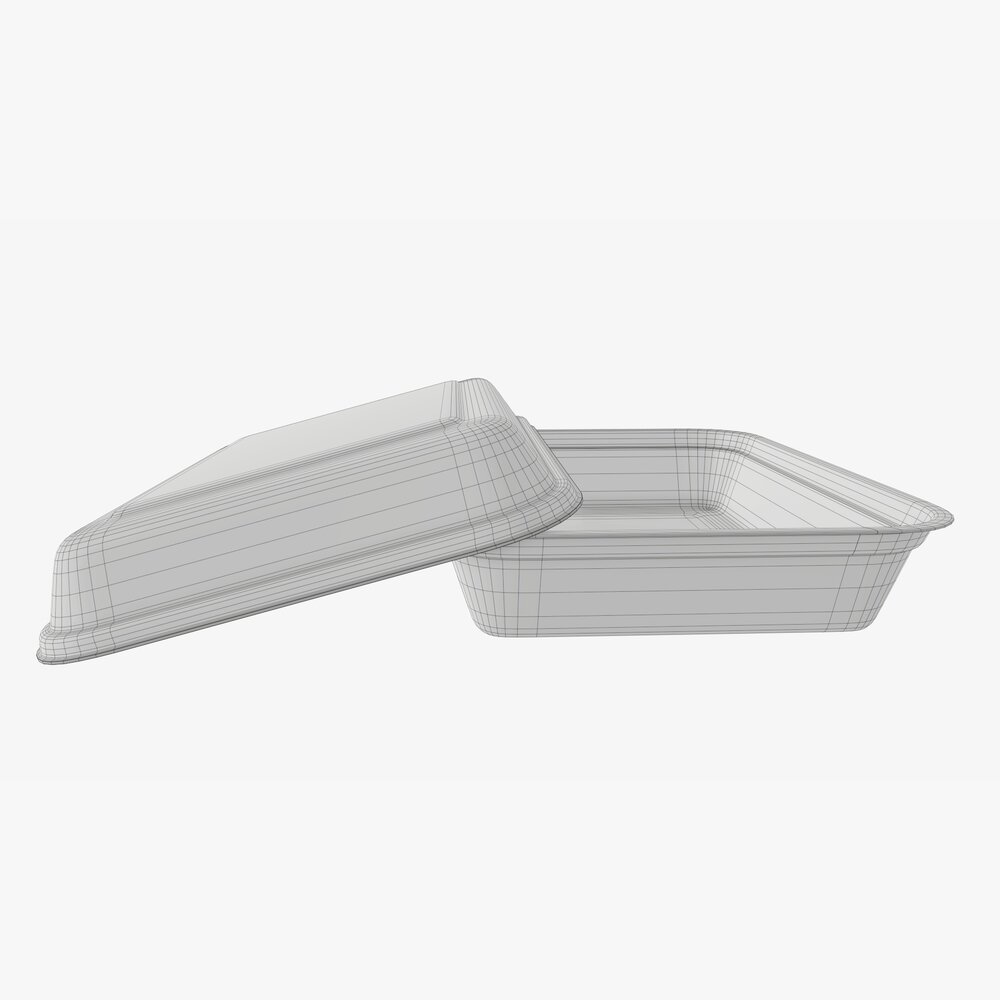 Take-out Lunch Polystyrene Box 06 3D model - Download Mockup on ...