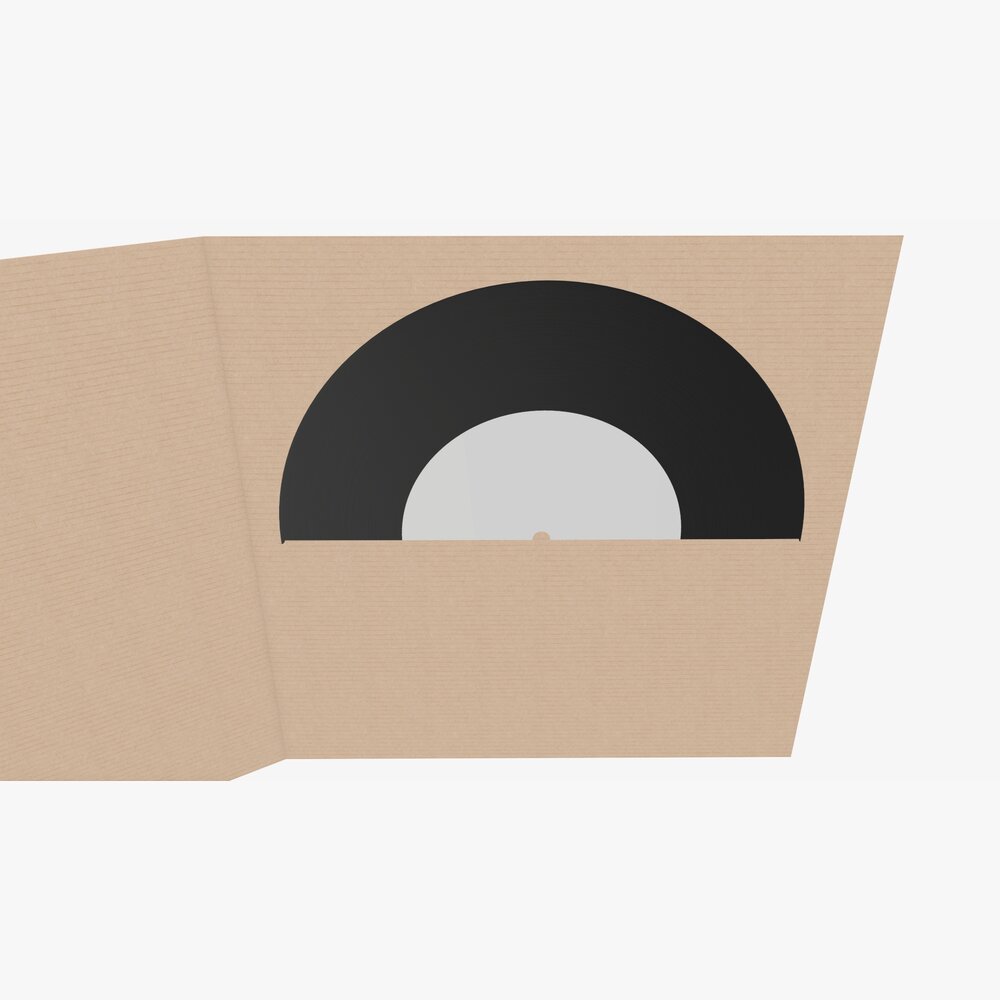 Disco de Vinilo LP en Funda de Cartón Mockup Modelo 3D - Descargar ...