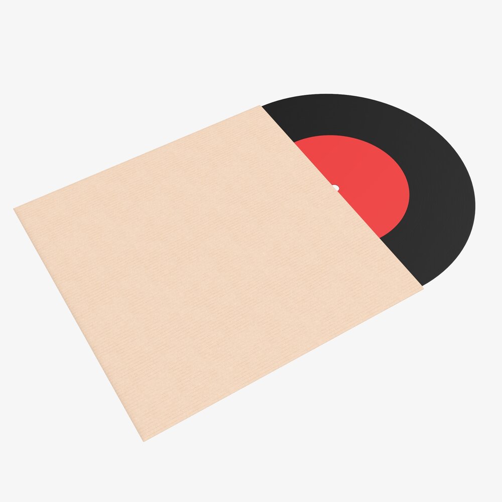 Vintage Vinyl LP Record Inside Cardboard Sleeve 3D model - Download ...