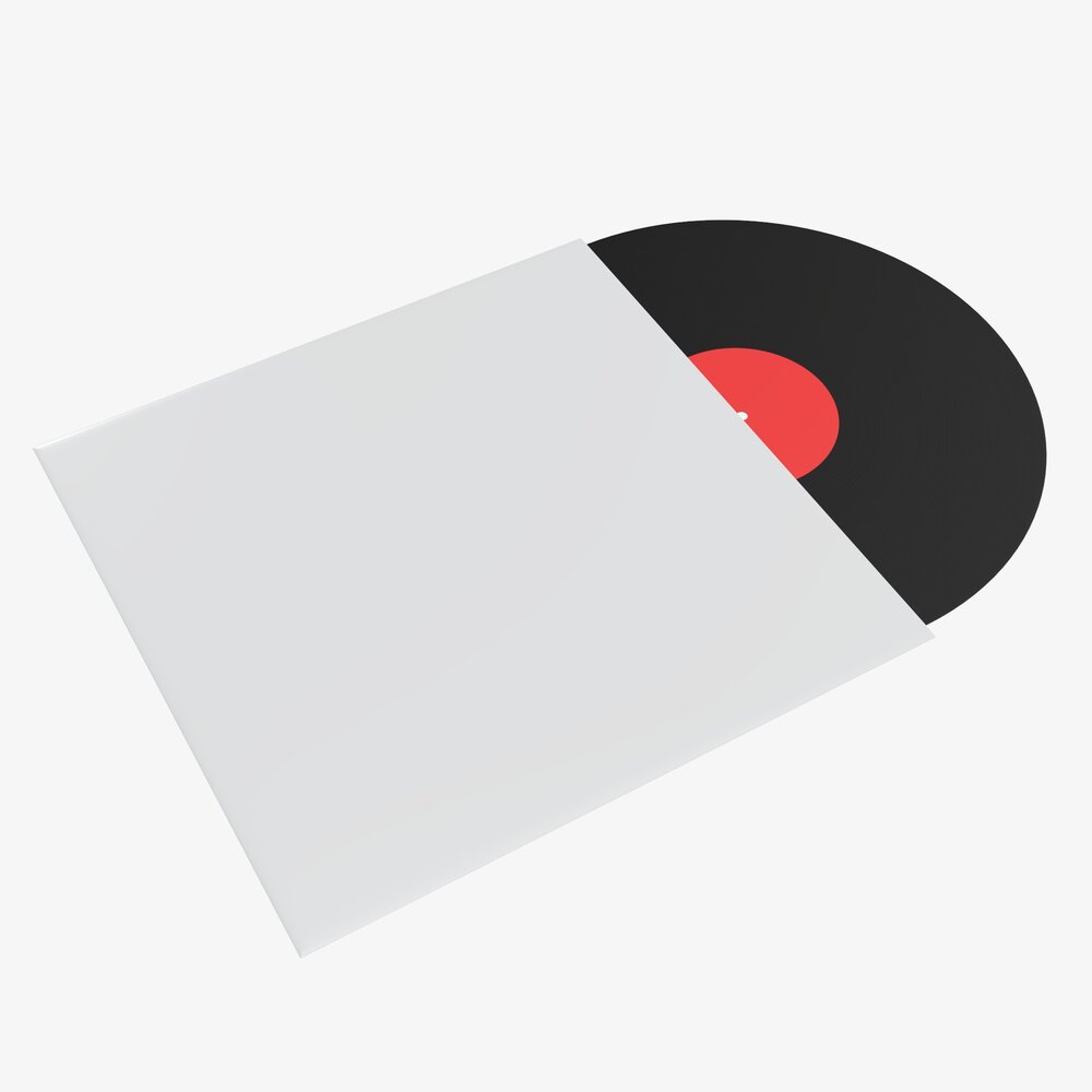 Vinyl LP Record Inside White Album Cover 3D model - Download Hobbies on ...