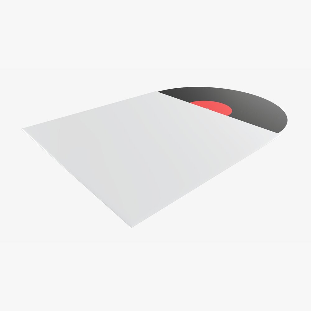 Vinyl LP Record Inside White Album Cover 3D model - Download Hobbies on ...