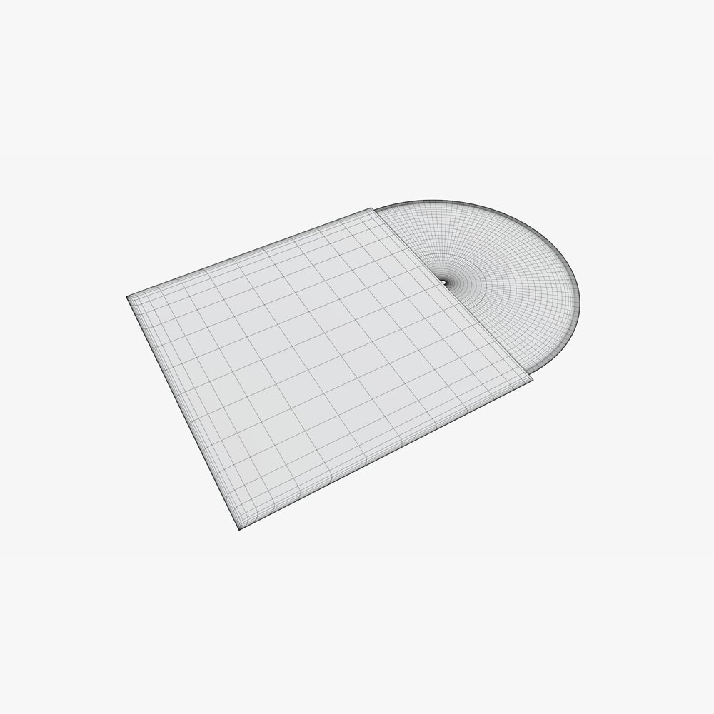 Vinyl LP Record Inside White Album Cover 3D model - Download Hobbies on ...