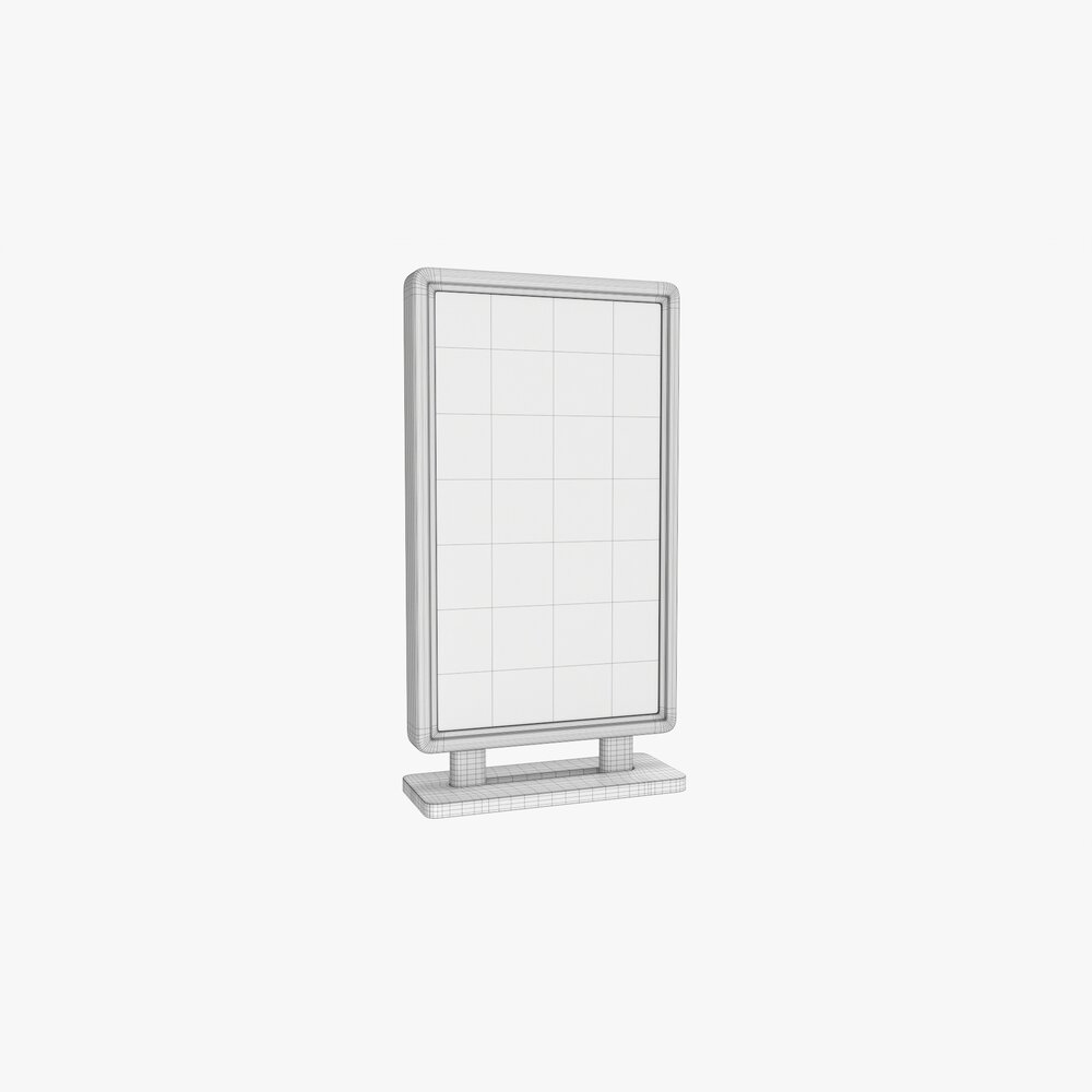 Double-Sided Freestanding Digital Signage Display with Black Frame 3D ...