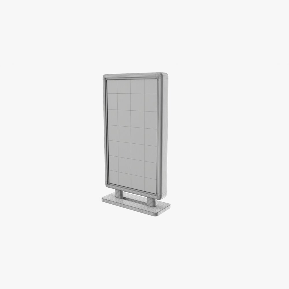 Double-Sided Freestanding Digital Signage Display with Black Frame 3D ...