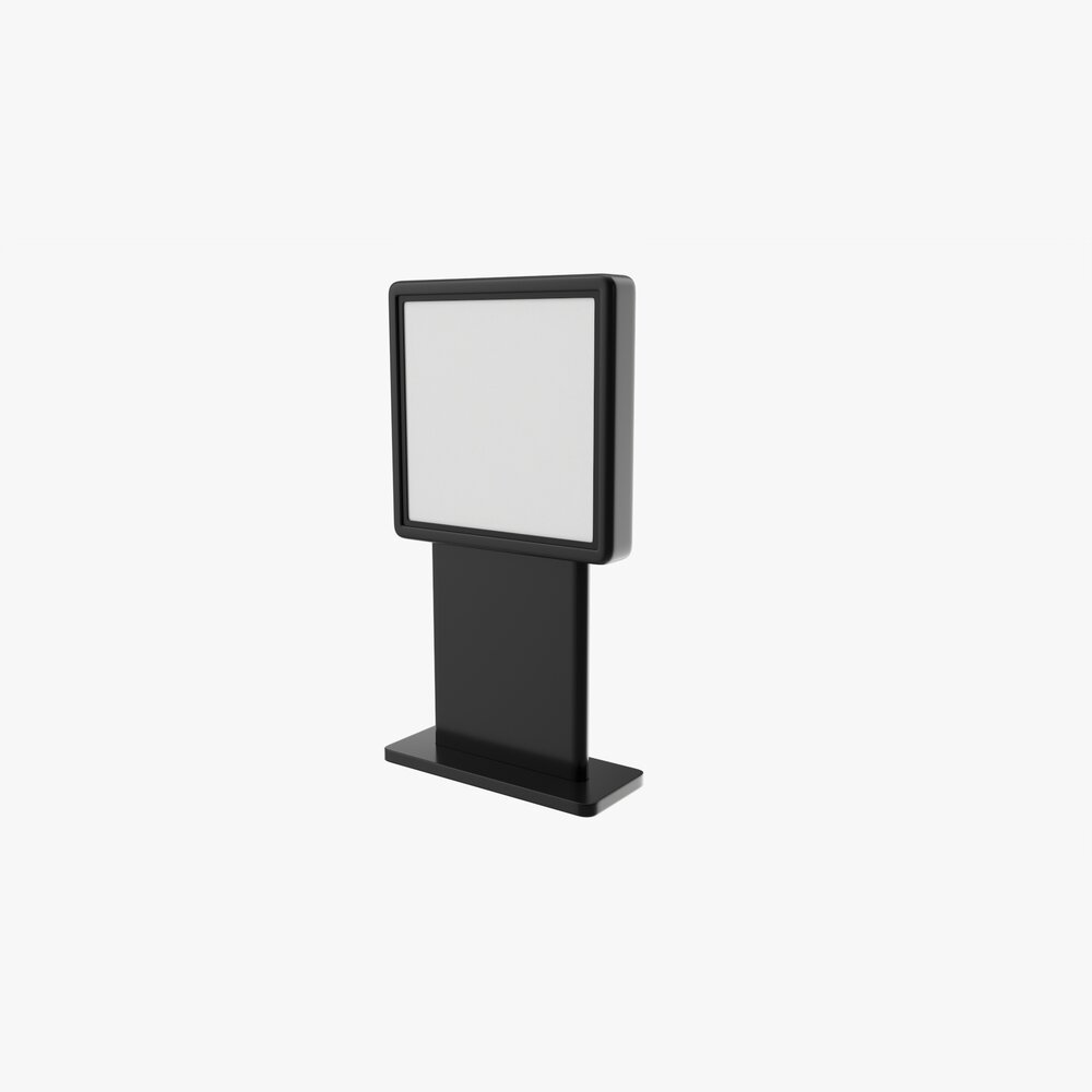 Interactive Digital Signage Display with Black Base 3D model - Download ...