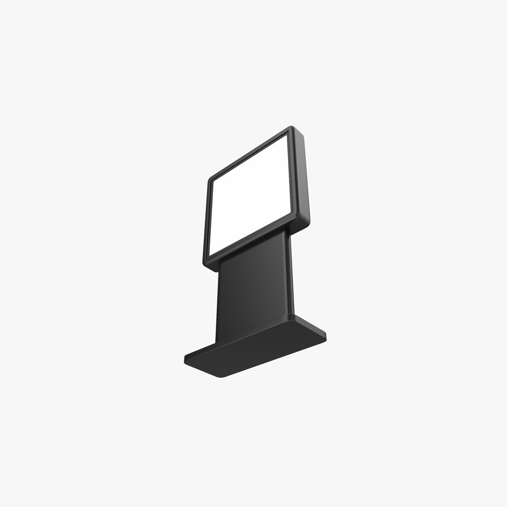 Interactive Digital Signage Display with Black Base 3D model - Download ...