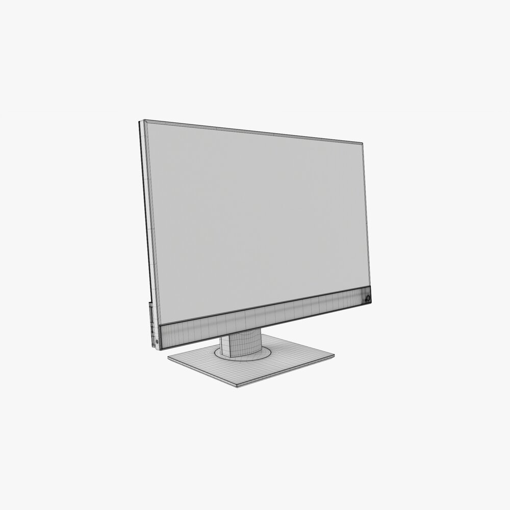 All-in-one Desktop Computer 01 3D model - Download Computer monitor on ...