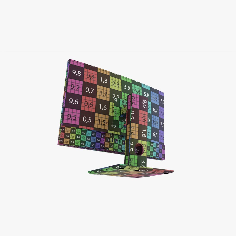 All-in-one Desktop Computer 01 3D model - Download Computer monitor on ...