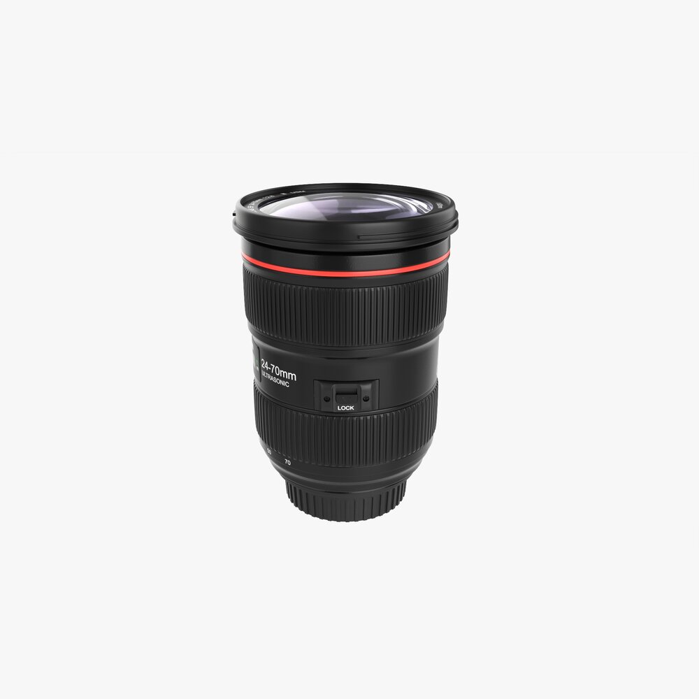 Canon DSLR EF 24-70mm USM Lens 3D model - Download Photo camera on ...