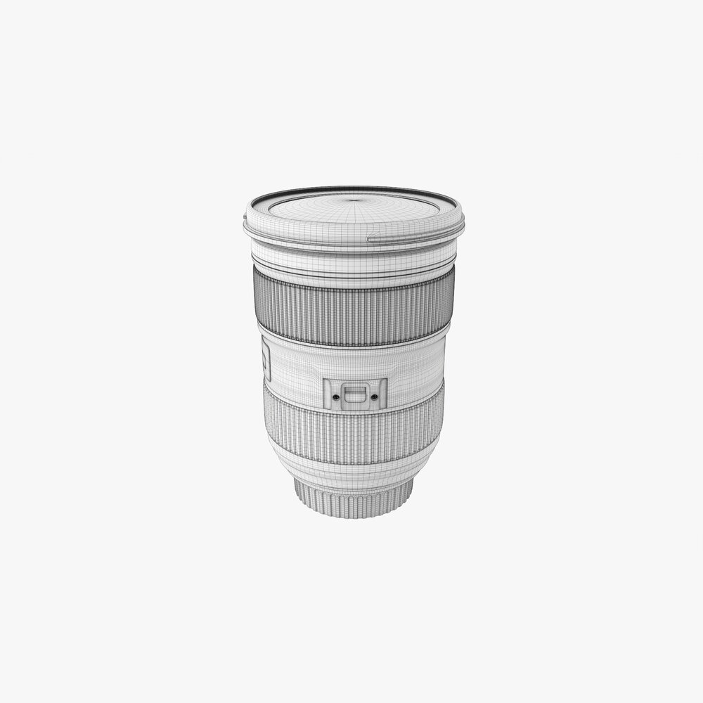 Canon DSLR EF 24-70mm USM Lens 3D model - Download Photo camera on ...