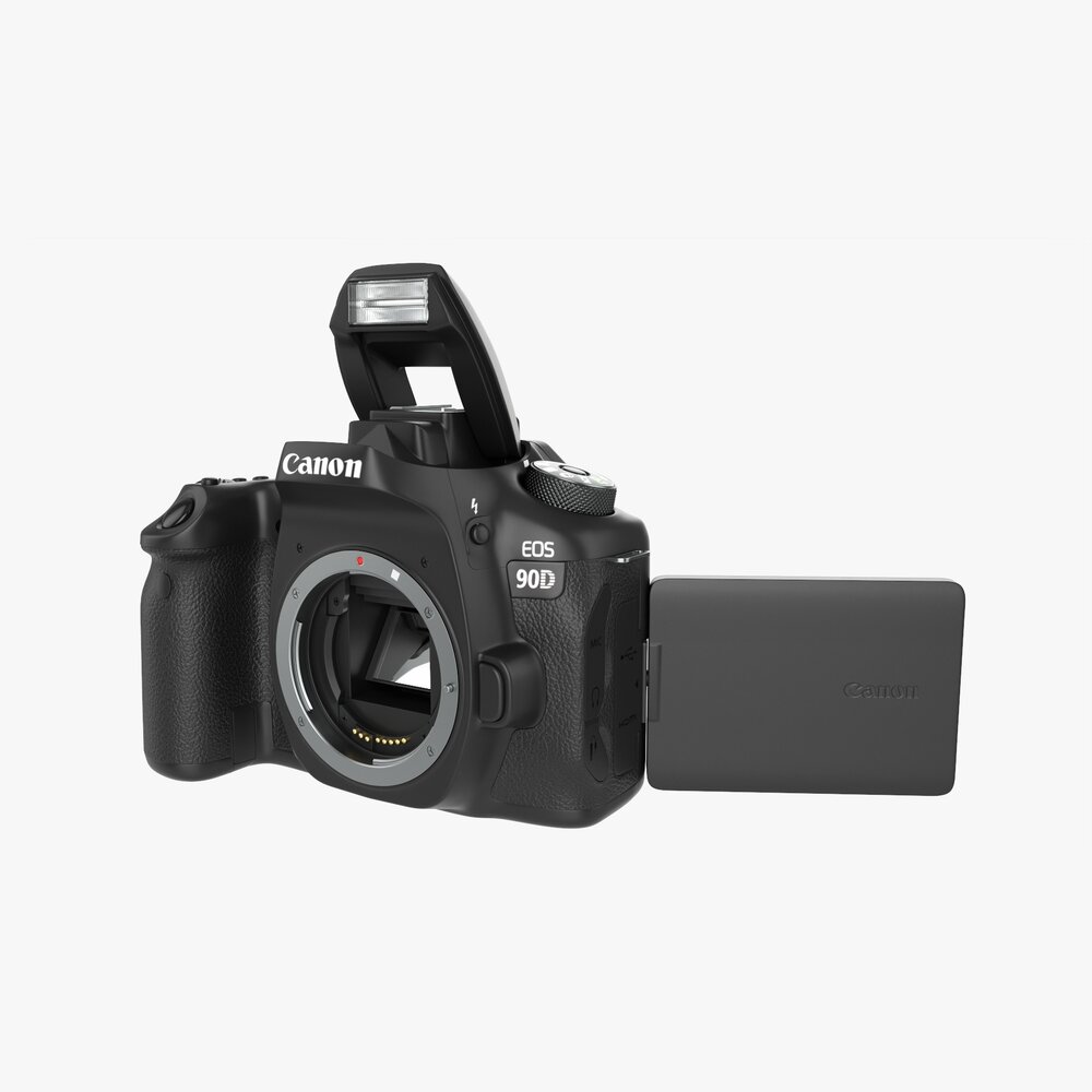 Canon EOS 90D DSLR Camera Body Closed 3D model - Download Photo camera ...