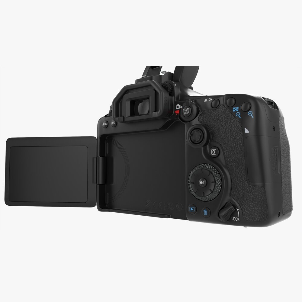 Canon EOS 90D DSLR Camera Body Open 3D model - Download Photo camera on ...