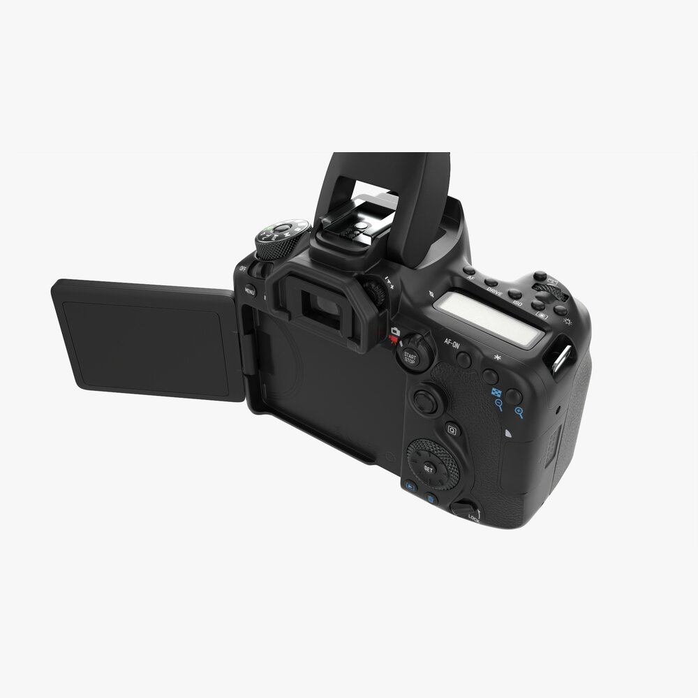 Canon EOS 90D DSLR Camera Body Open 3D model - Download Photo camera on ...