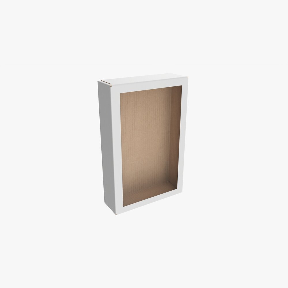 White Display Packaging Box with Transparent Window 3D model - Download ...