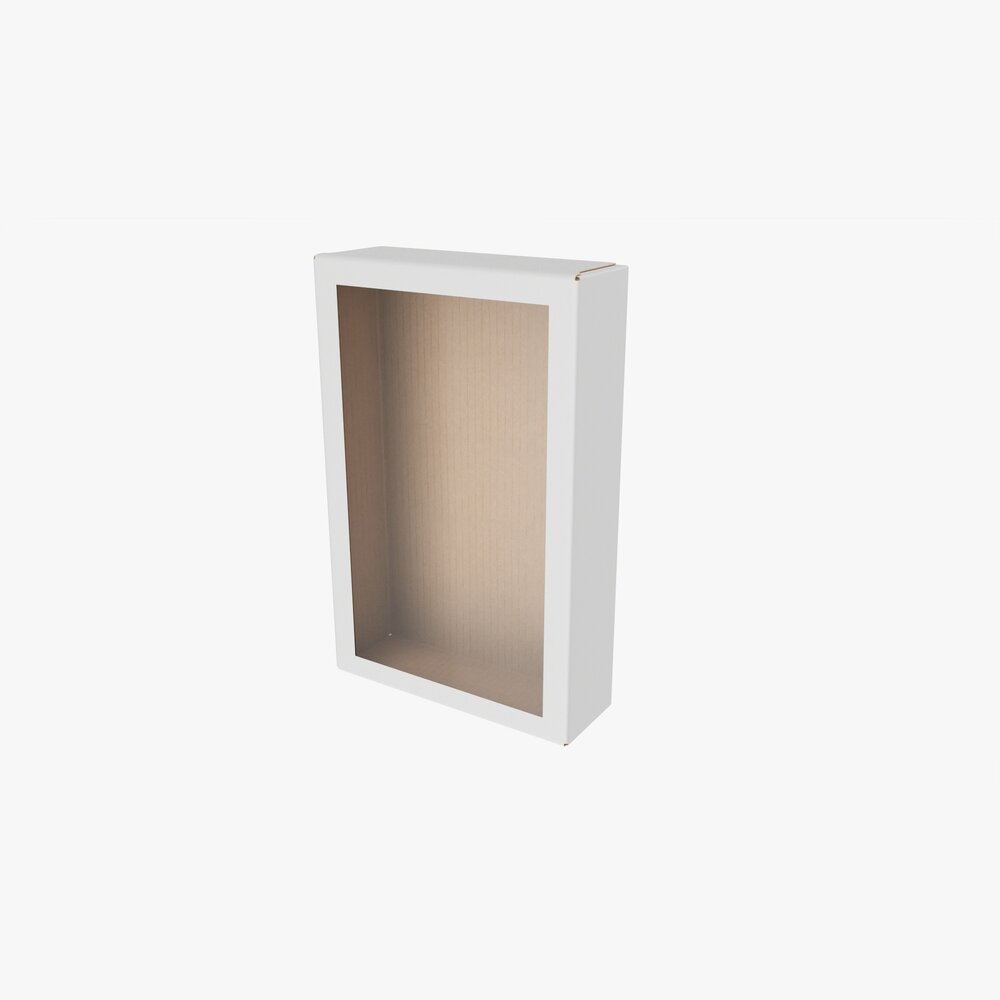 White Display Packaging Box with Transparent Window 3D model - Download ...