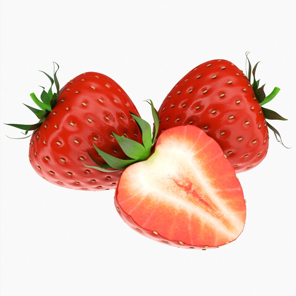 Strawberry Comp 3D model - Download Fruit on 3DModels.org