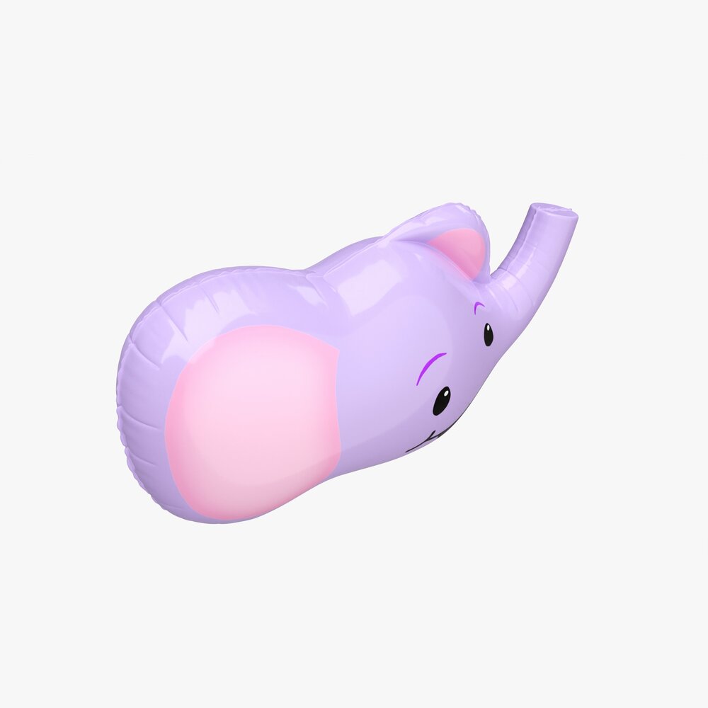 Festive Elephant Foil Balloon with Pink Ears 3D model - Download Toys ...