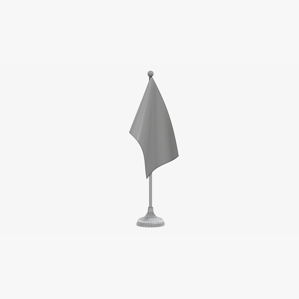 Decorative Desk Flag Short 3D model - Download Decoration on 3DModels.org