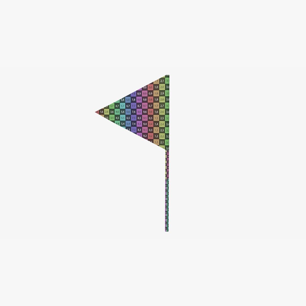 Decorative Small Pennant On Flagpole 3D model - Download Decoration on ...