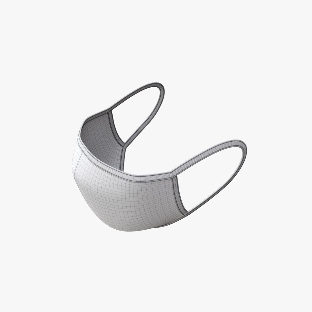 Mascarilla de Tela con Rayas Modelo 3D - Descargar Medical Equipment on ...