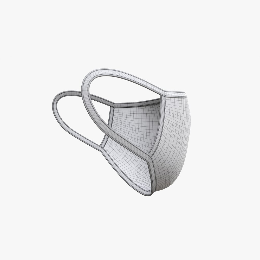 Máscara de Tecido com Listras Modelo 3D - Baixar Medical Equipment no ...