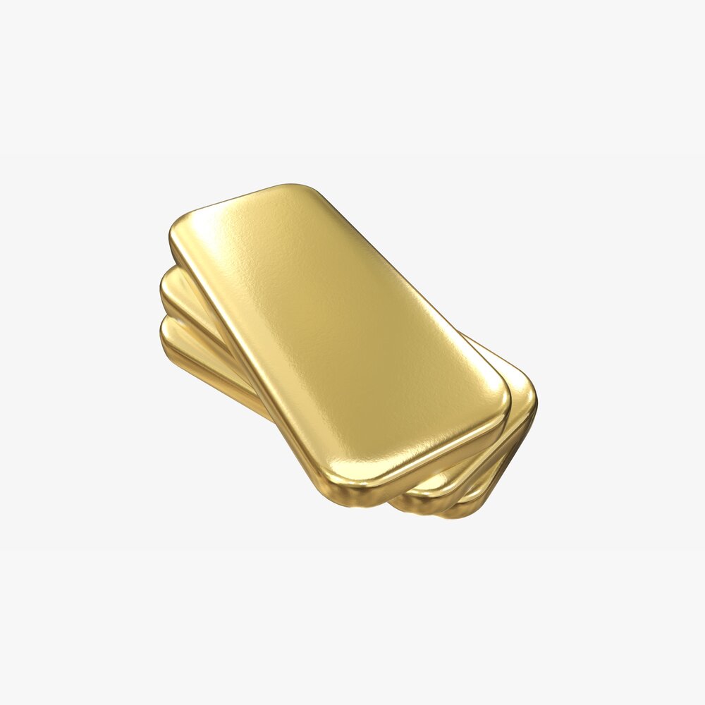 Gold Ingots 01 3D model - Download Jewelry on 3DModels.org