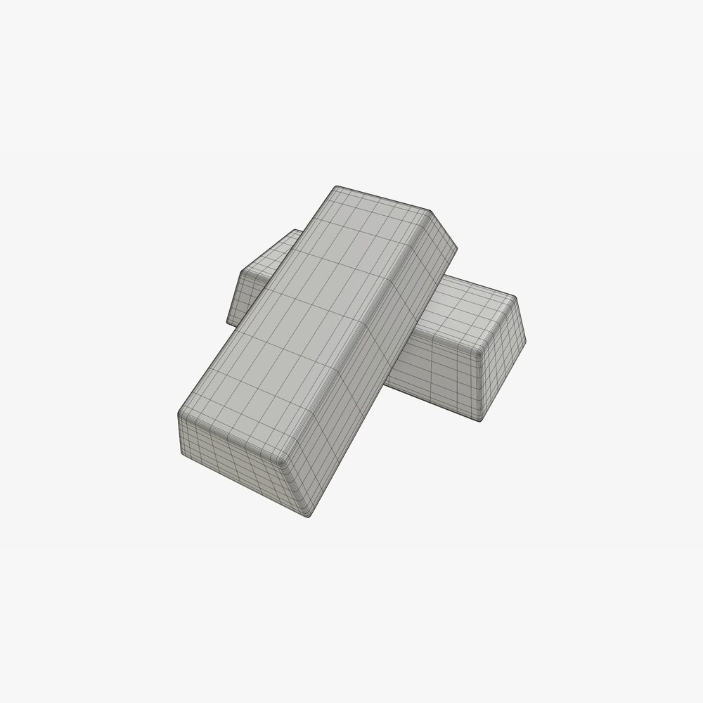 Gold Ingots 02 3D model - Download Jewelry on 3DModels.org