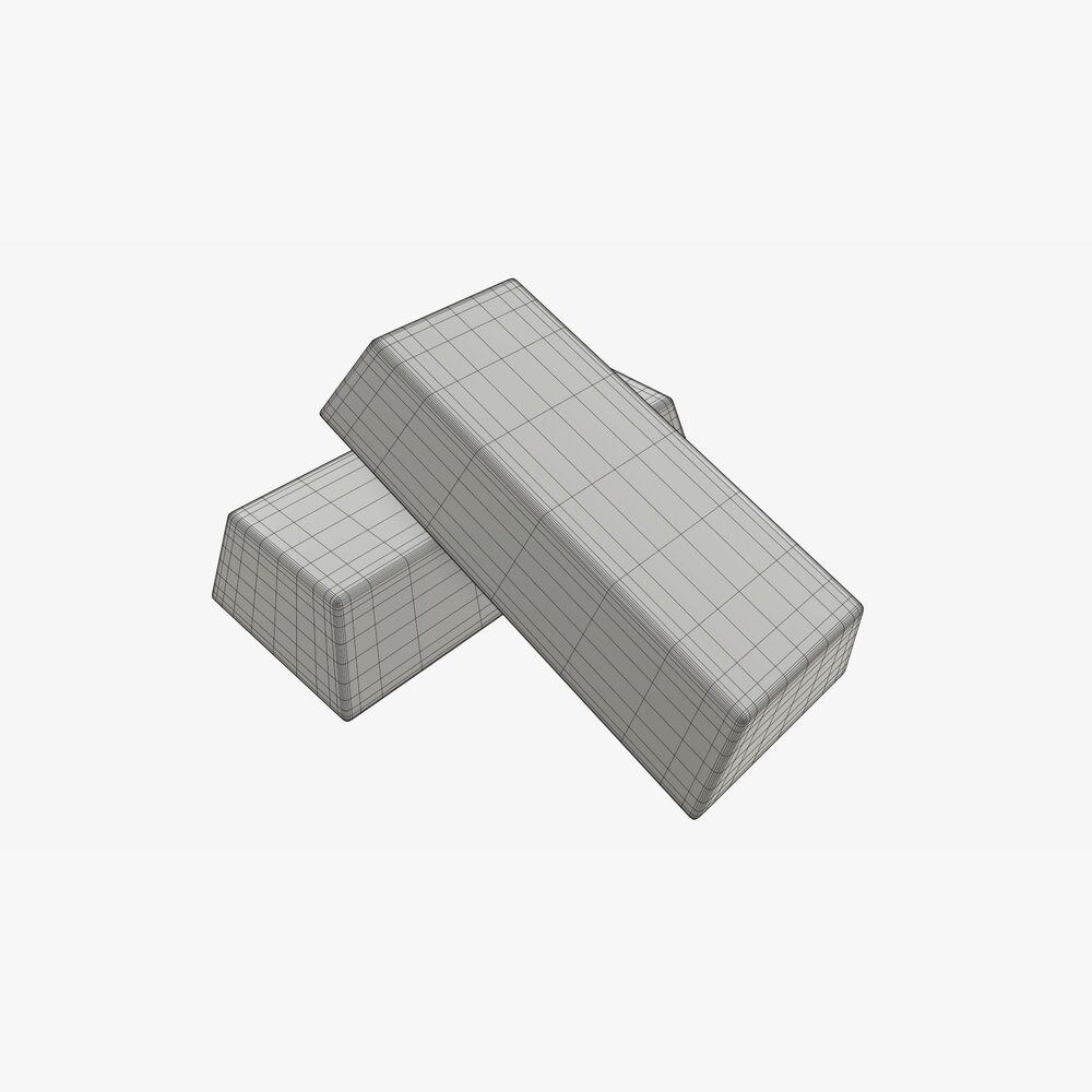 Gold Ingots 02 3D model - Download Jewelry on 3DModels.org