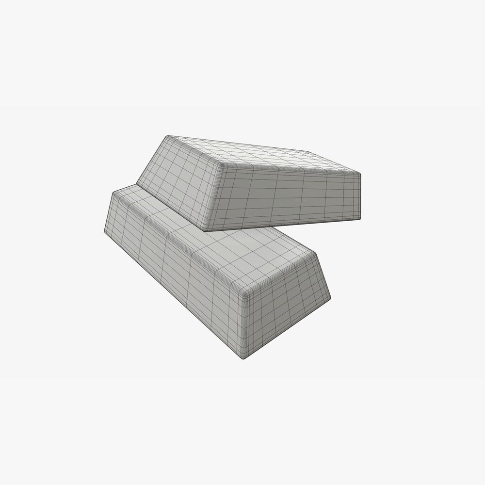 Gold Ingots 02 3D model - Download Jewelry on 3DModels.org
