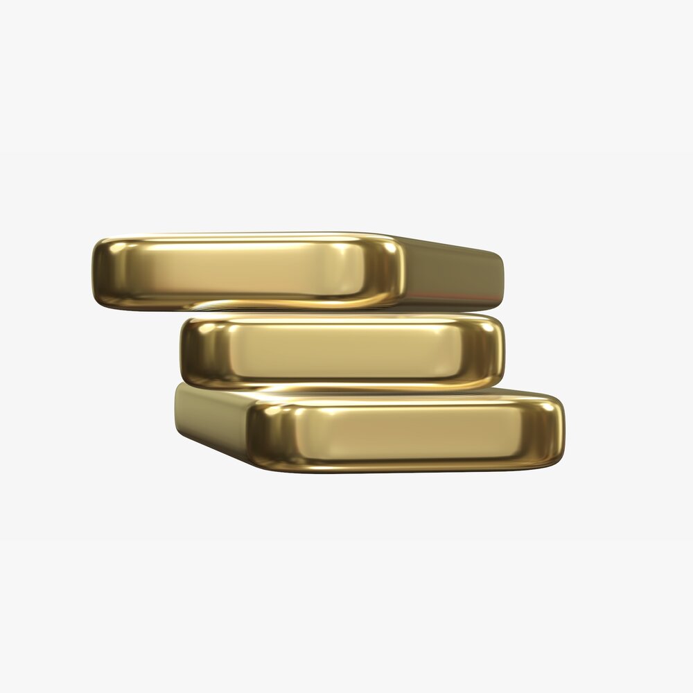 Gold Ingots 03 3D model - Download Jewelry on 3DModels.org