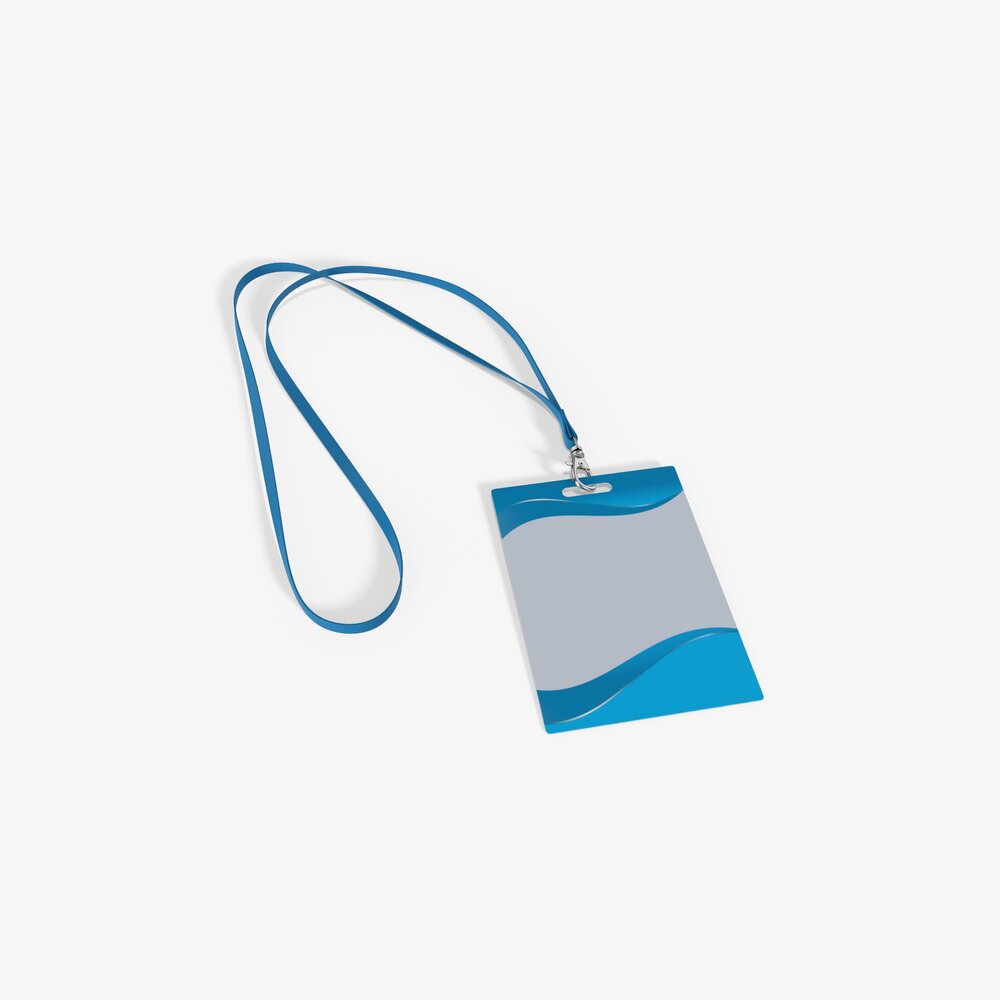 Identity Card On Strap Large 3D model - Download Stationery on 3DModels.org