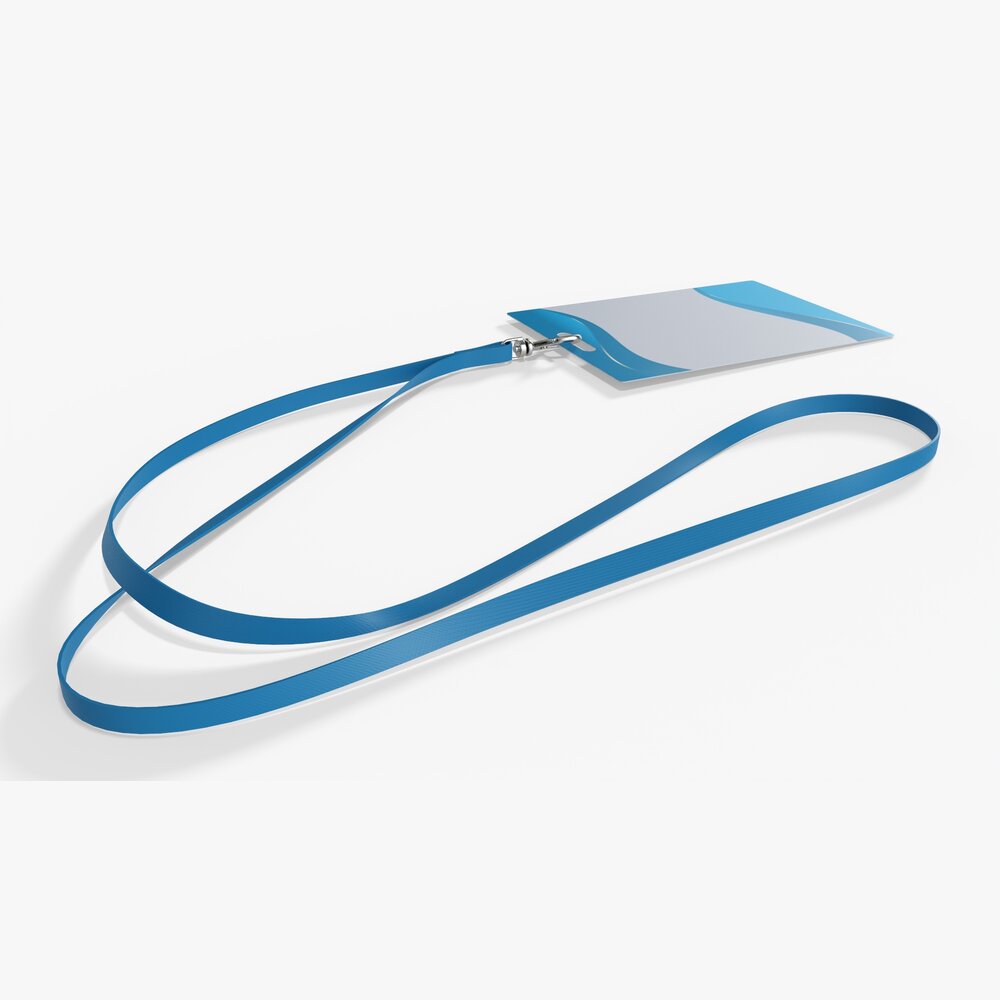 Identity Card On Strap Large 3D model - Download Stationery on 3DModels.org